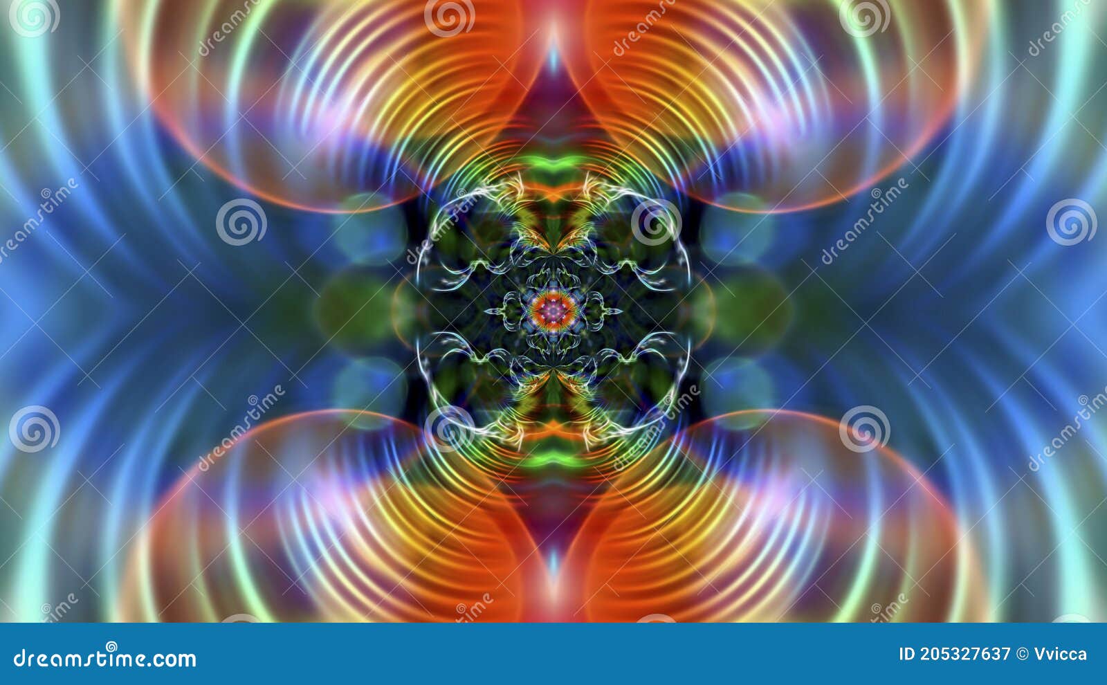 Abstract Fractal Symmetrical Background Stock Illustration ...