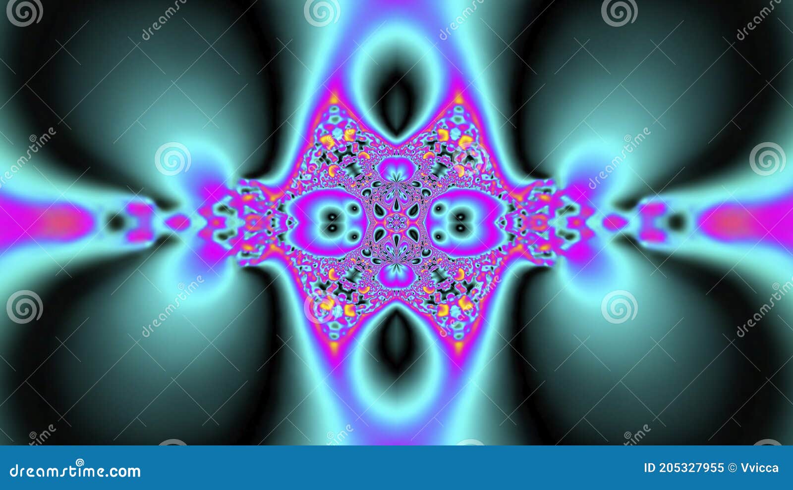 Abstract Fractal Symmetrical Background Stock Illustration ...