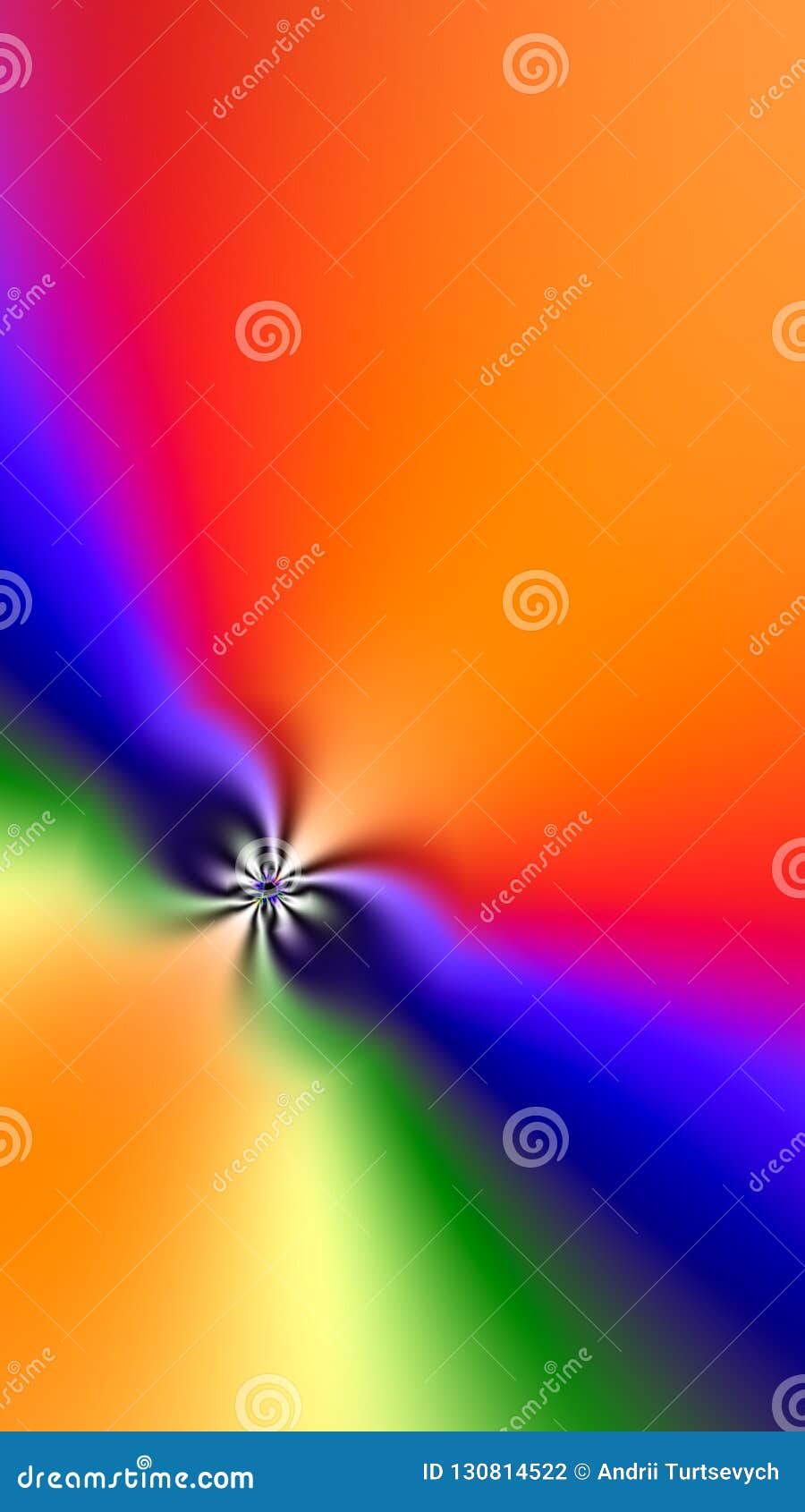 Fractal Tall Abstract, Computer Art, Math Render Stock Illustration ...