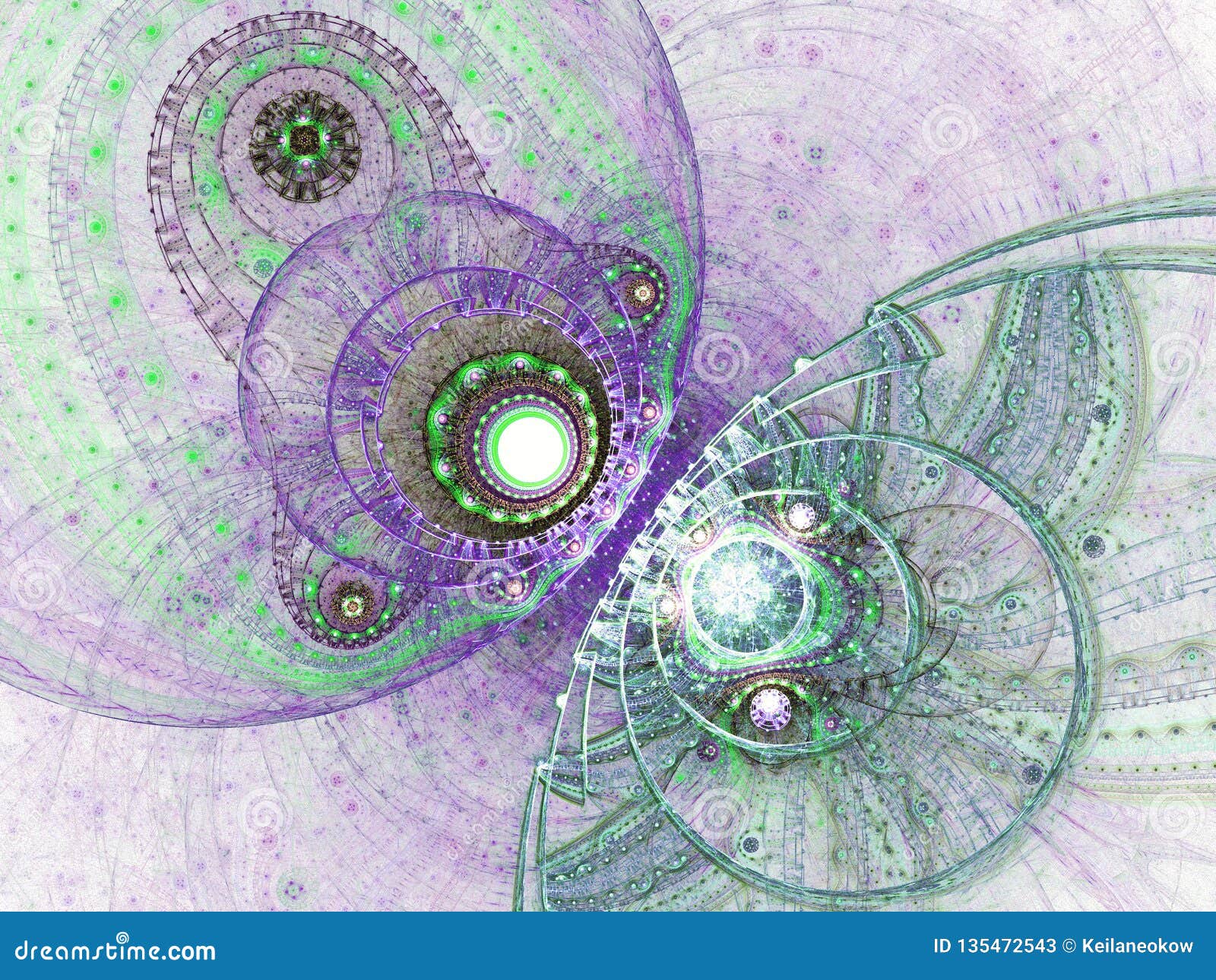 Abstract Fractal Time Machine Stock Illustration - Illustration of ...