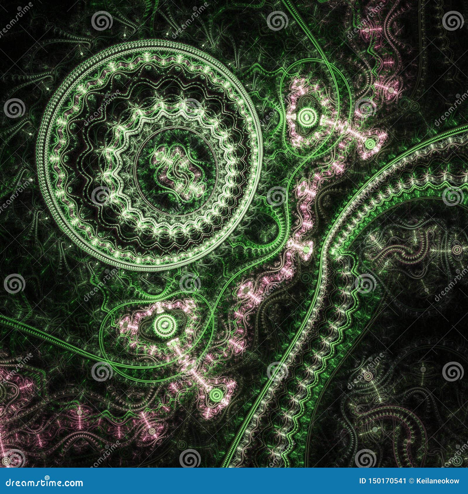 Abstract Fractal Time Machine Stock Illustration - Illustration of ...