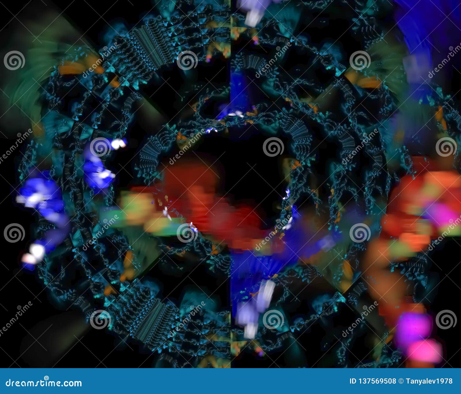 Abstract Fractal, Unique Graphic Flame Shine Science Magic Stock Photo ...