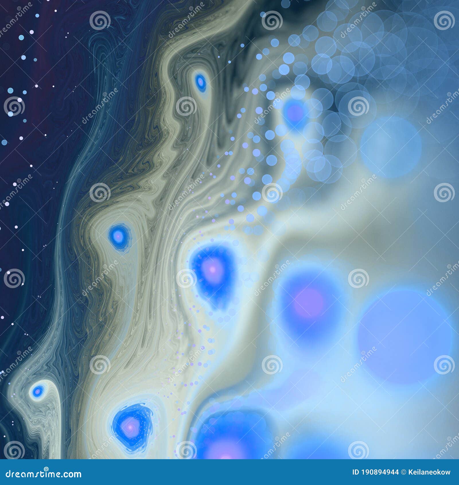 Abstract Fractal Water Flow Stock Illustration - Illustration of flow ...