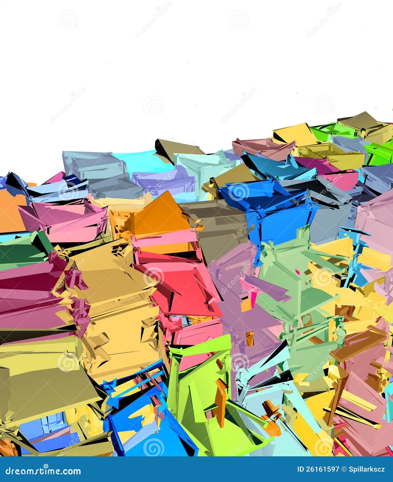 Abstract Fragmented Pattern in Rainbow Color Stock Illustration ...