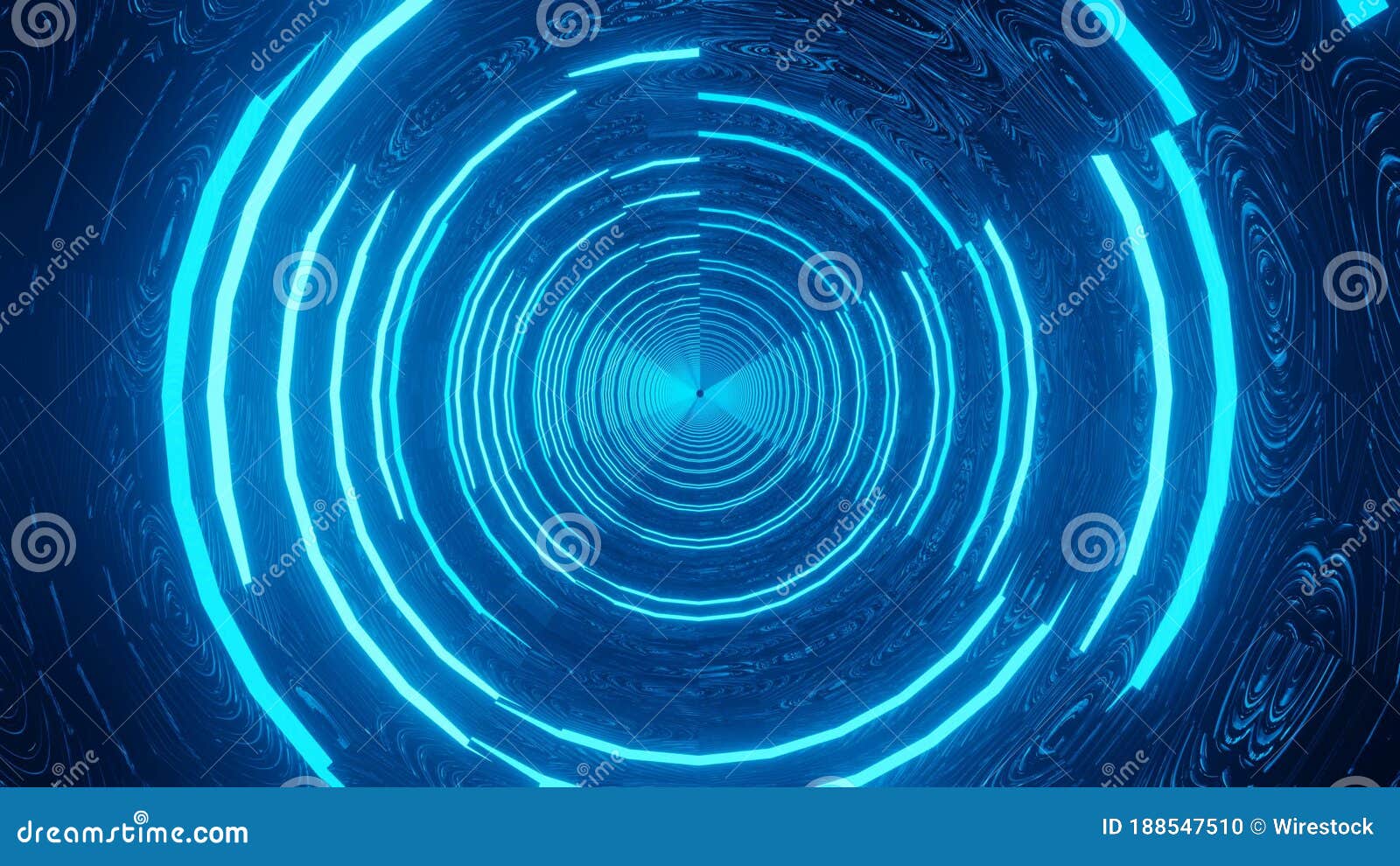 Psychedelic Blue Colored Optical Illusion Lines Vector Insane Art ...