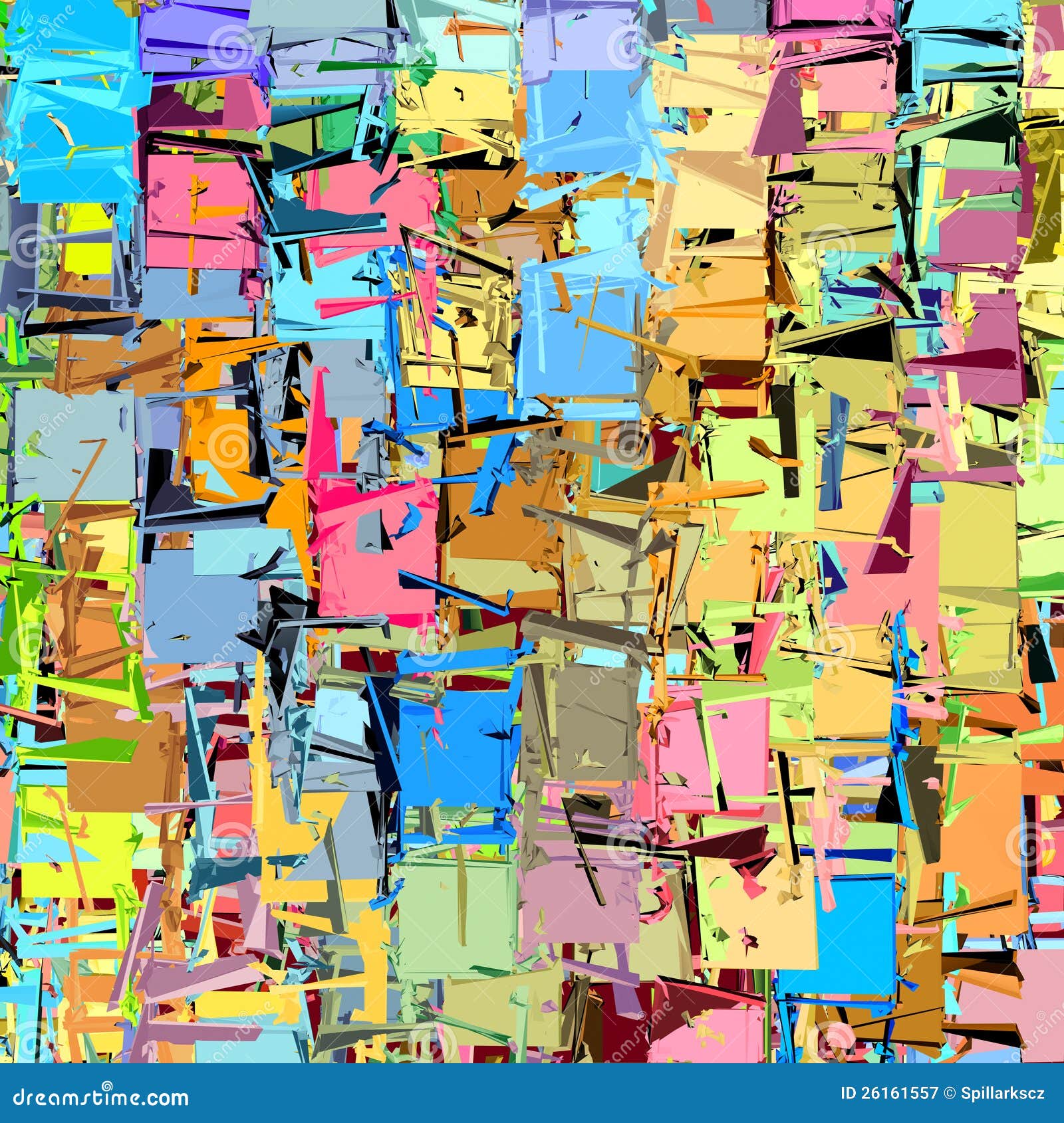 Abstract Fragmented Shape in Rainbow Color Stock Illustration ...