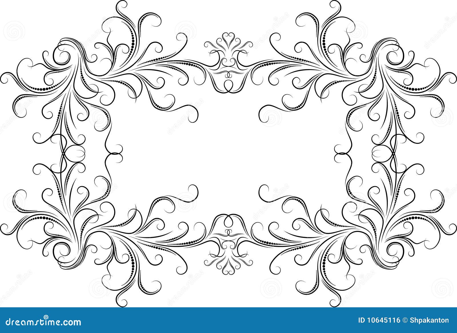 Abstract frame. stock vector. Illustration of black, clip - 10645116