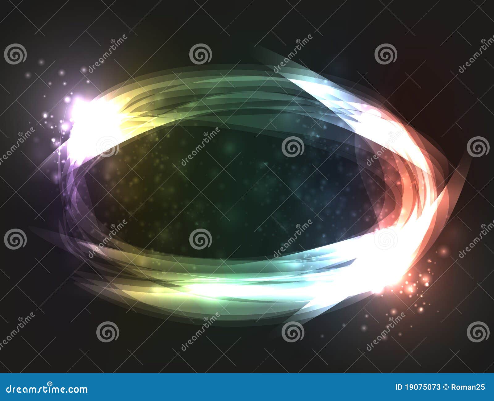 Abstract Frame Against Dark Vector Background Stock Vector ...