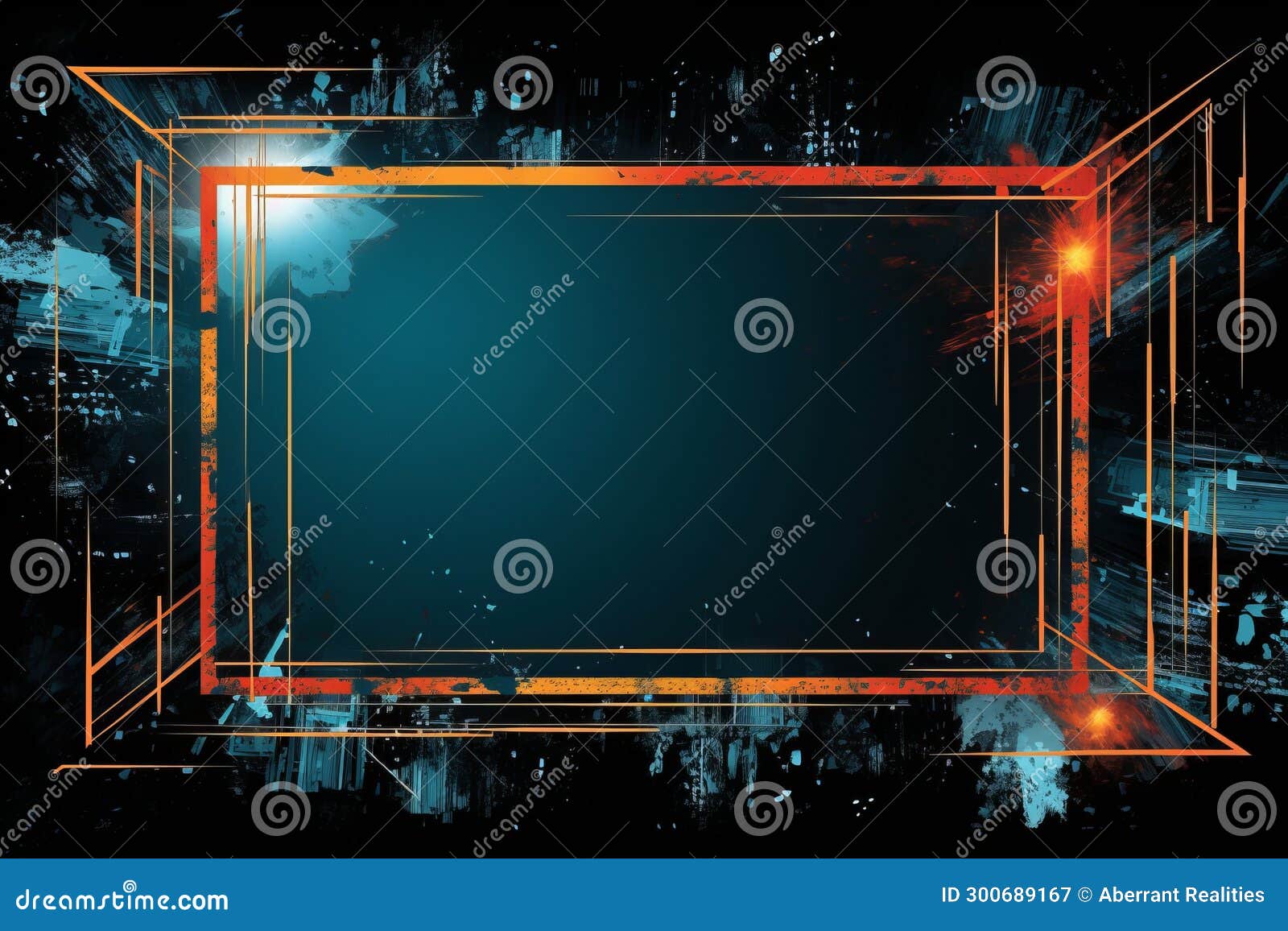 Abstract Frame on Black Background Vector Stock Illustration ...