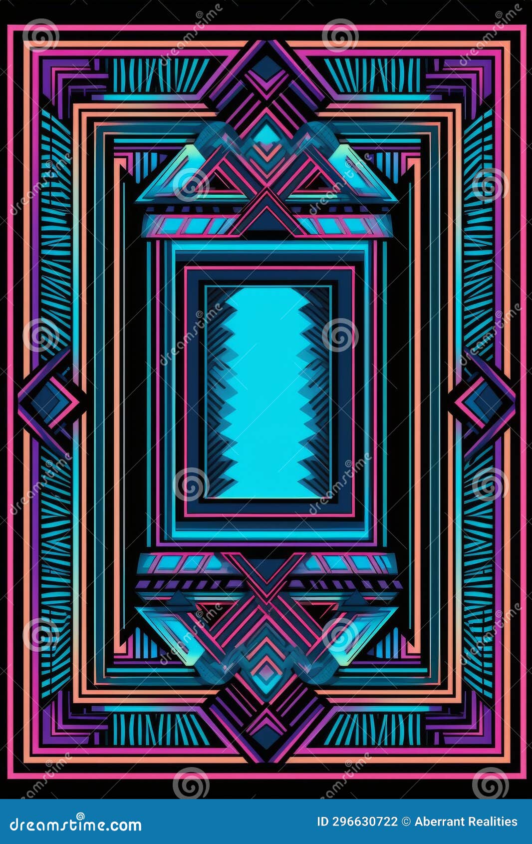 An Abstract Frame with a Blue Pink and Purple Background Stock ...