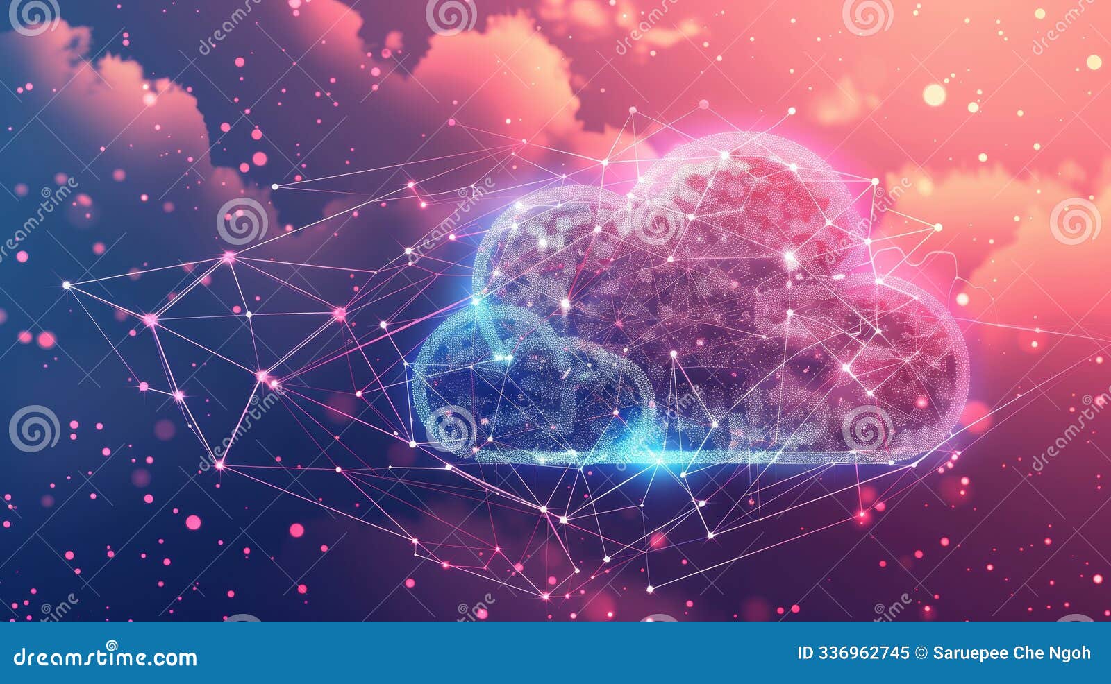 Abstract Frame Border Background of Cloud Computing Concept with ...