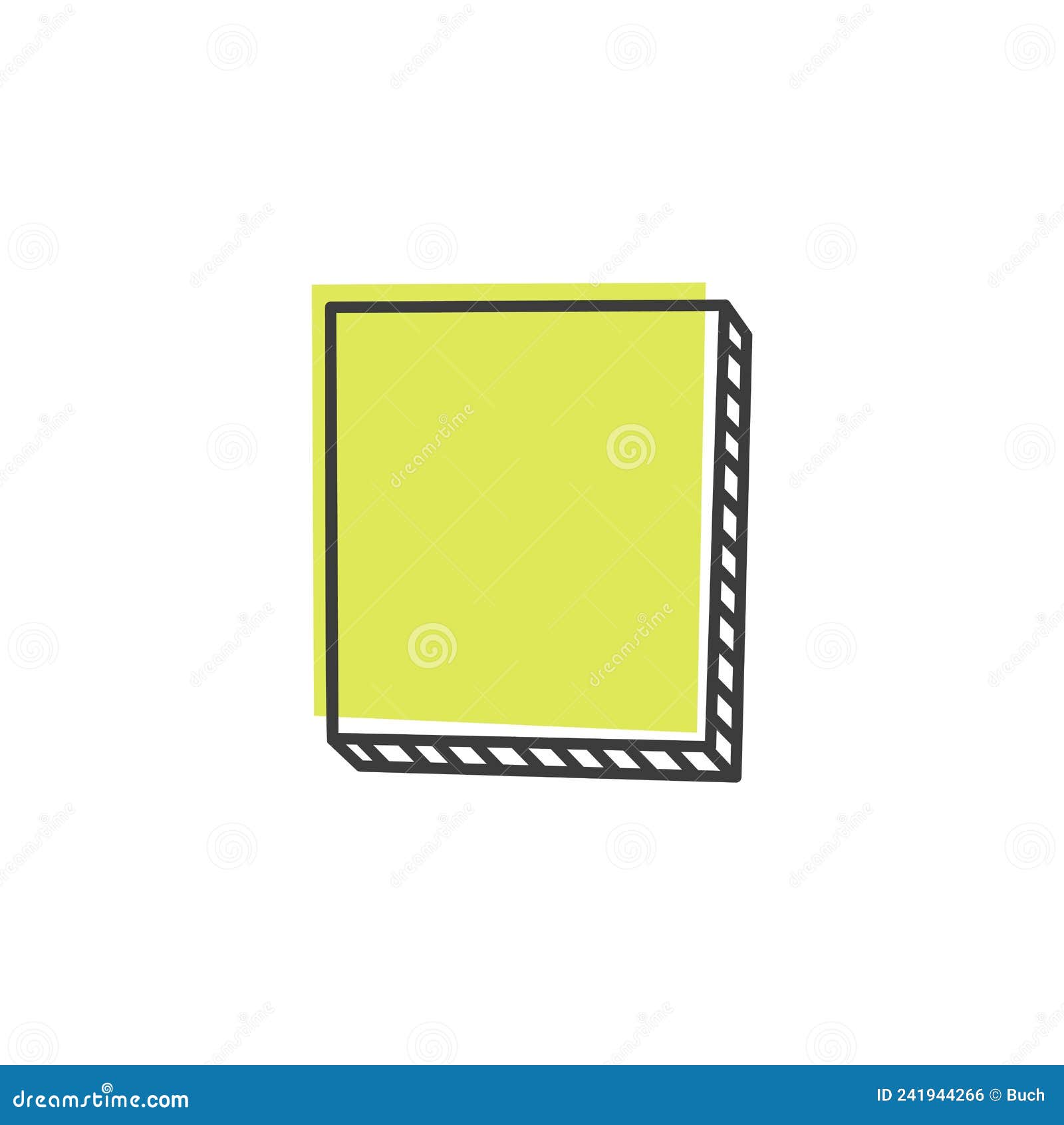 Paper Memo Sticker, Doodle Style Box Frame Icon Stock Vector ...
