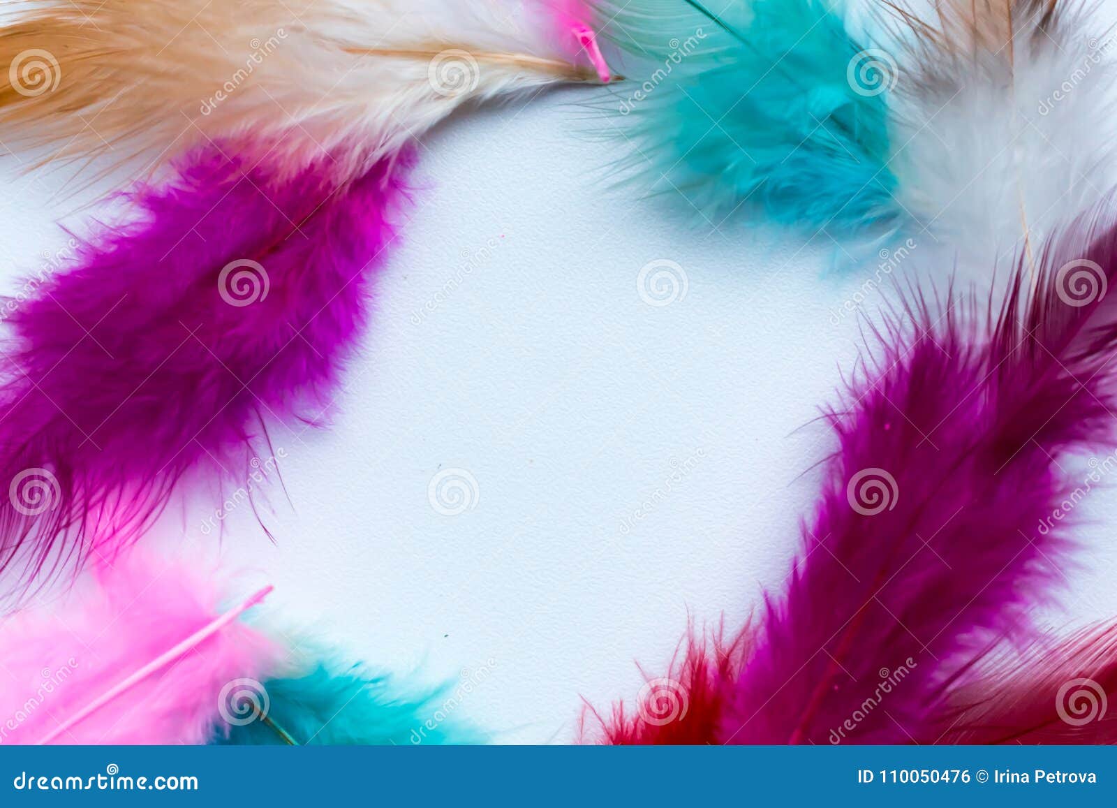 Abstract Frame of Colored Feathers Stock Photo - Image of fashion ...