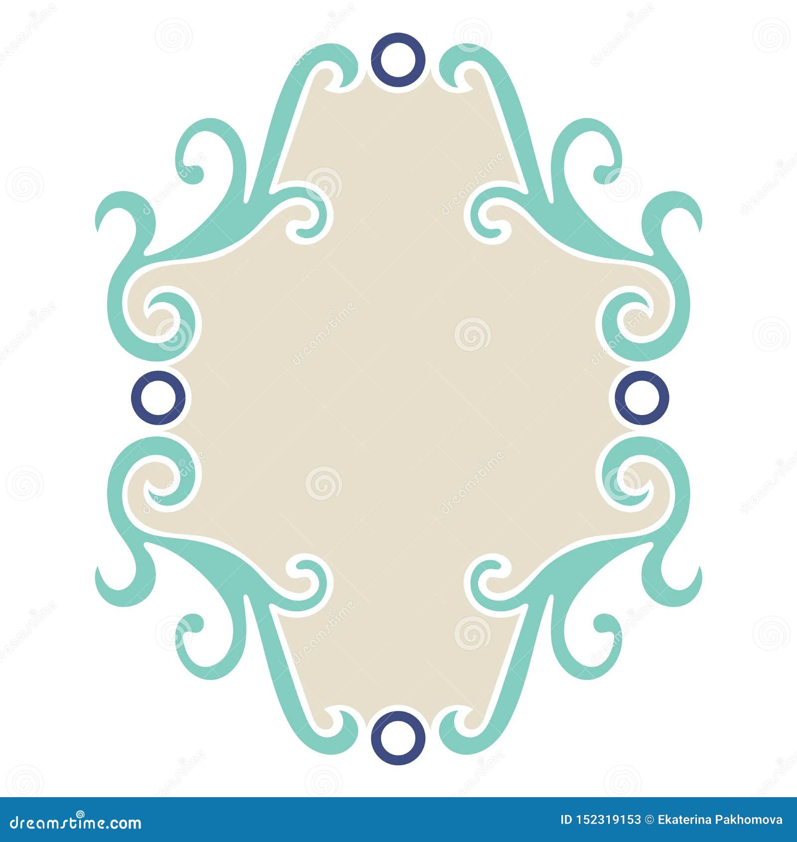 Abstract Curly Frame, Design Element Isolated Stock Vector ...