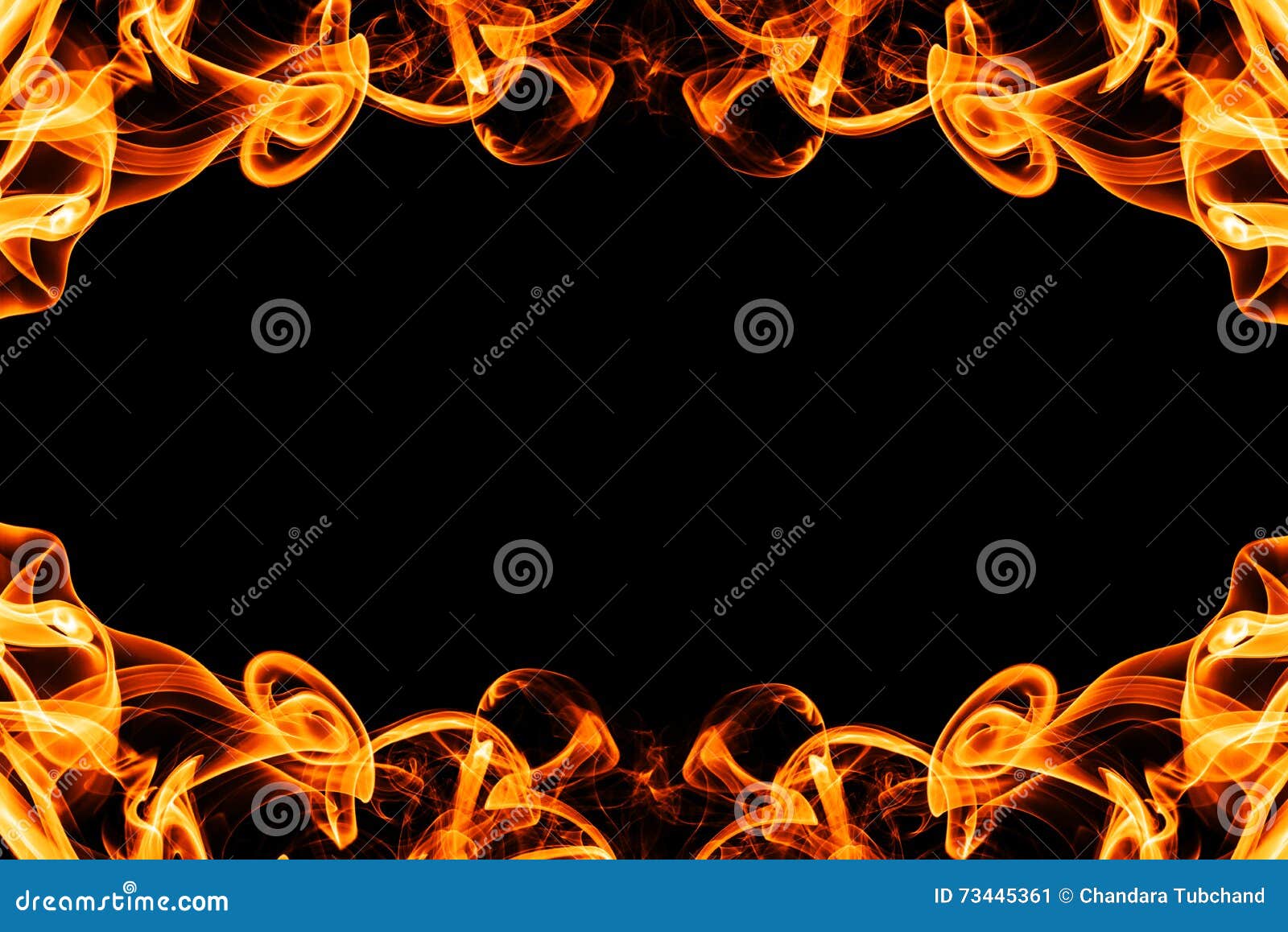 Abstract Frame from Fire Smoke with Copy Space Stock Image - Image of ...