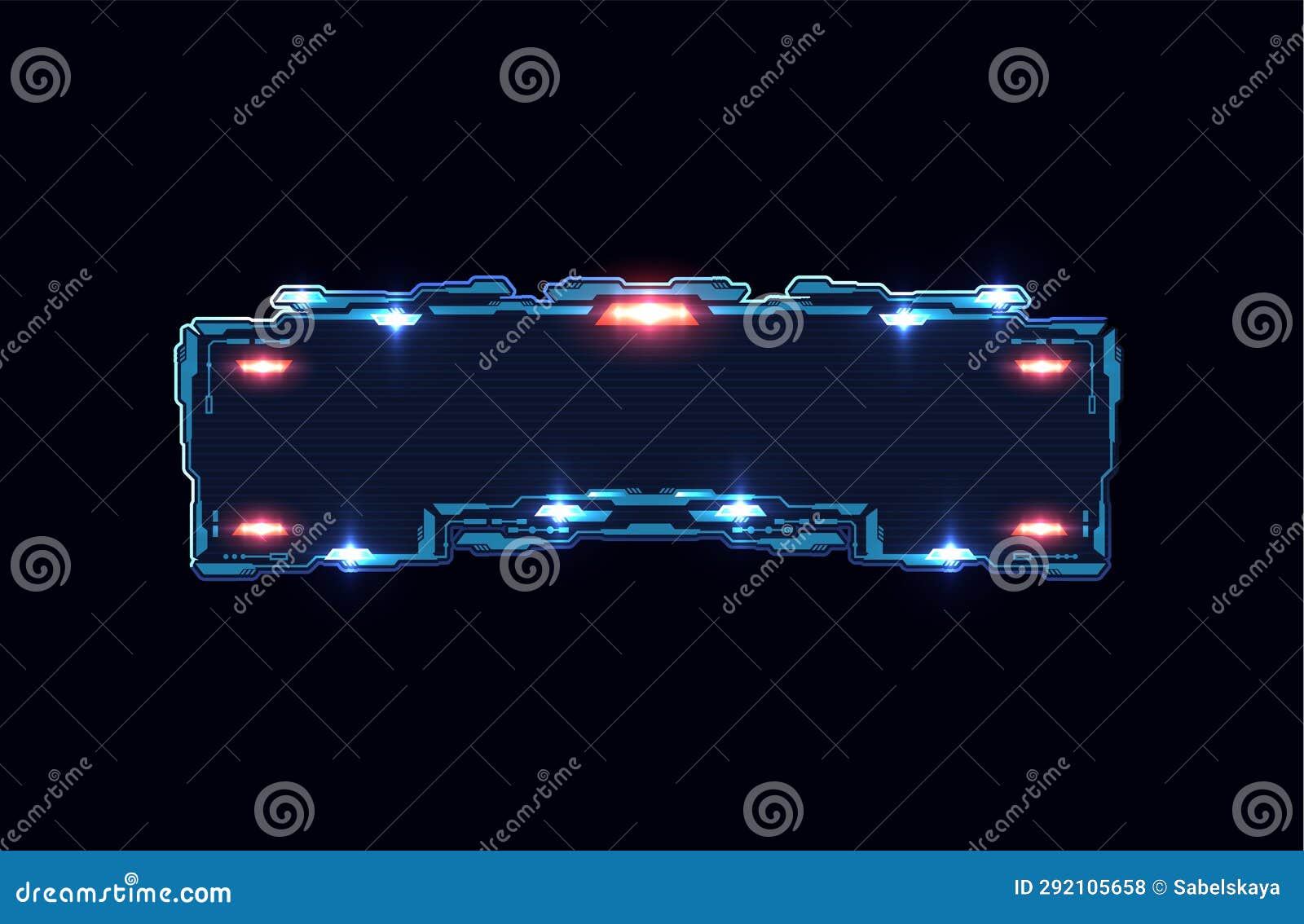 Abstract Frame, Futuristic Rectangular Vector Illustration, Ui Design ...