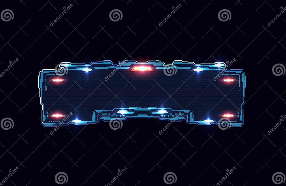 Abstract Frame, Futuristic Rectangular Vector Illustration, Ui Design ...