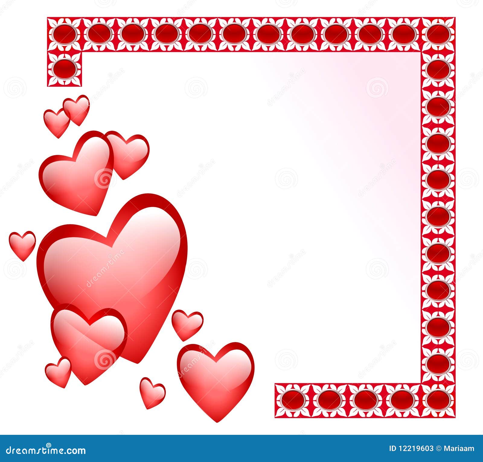 Frame Of Hearts Vector Illustration | CartoonDealer.com #107222148