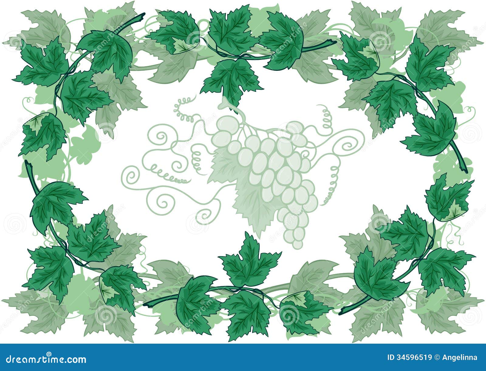 Abstract Frame from Grapevines Stock Vector - Illustration of organic ...