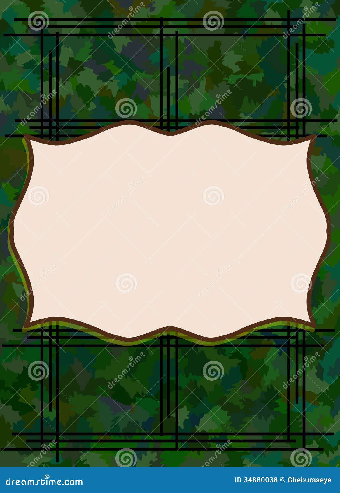 Abstract Frame in Green Tones Stock Illustration - Illustration of ...