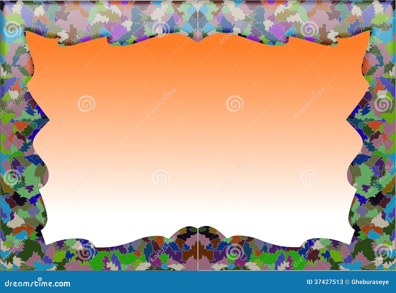 Colorful abstract frame stock illustration. Illustration of ornament ...