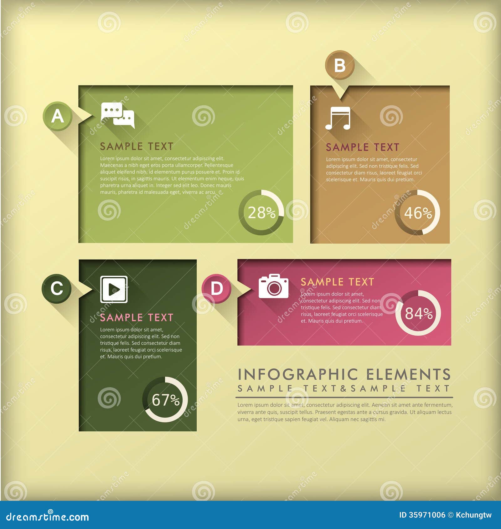 Abstract Frame Infographics Stock Vector - Illustration of leaflet ...