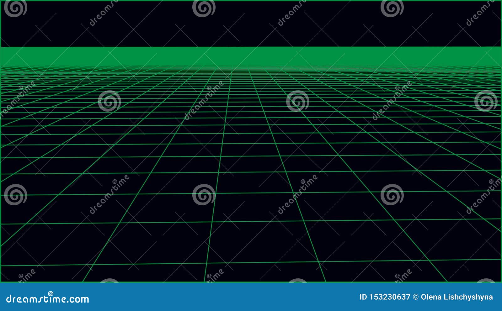 Abstract Frame Landscape. Vector Perspective Grid. 3d Mesh Stock ...