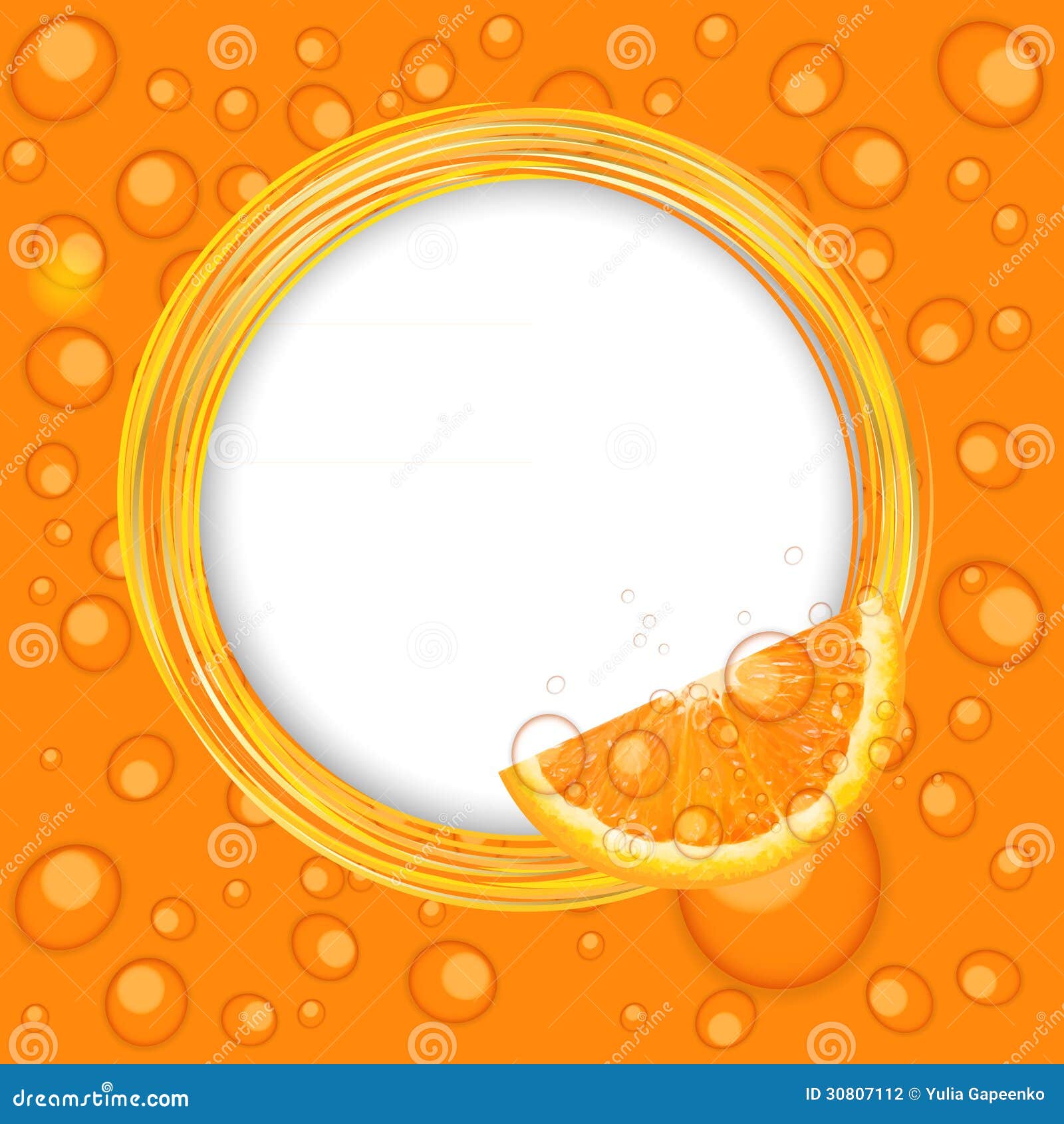 Abstract Frame with Orange Vector Illustration Stock Vector ...