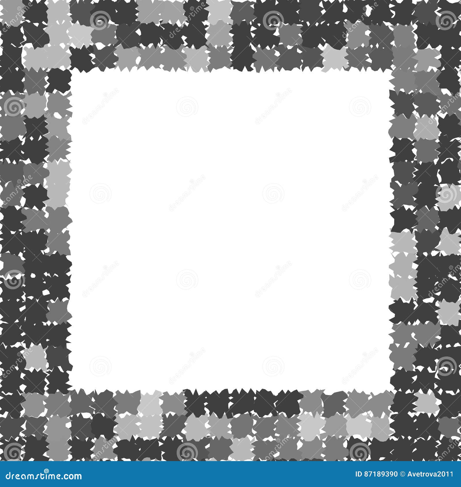 Abstract Frame with Rough Jagged Edges. Gray Photo Frame. Vector Stock ...