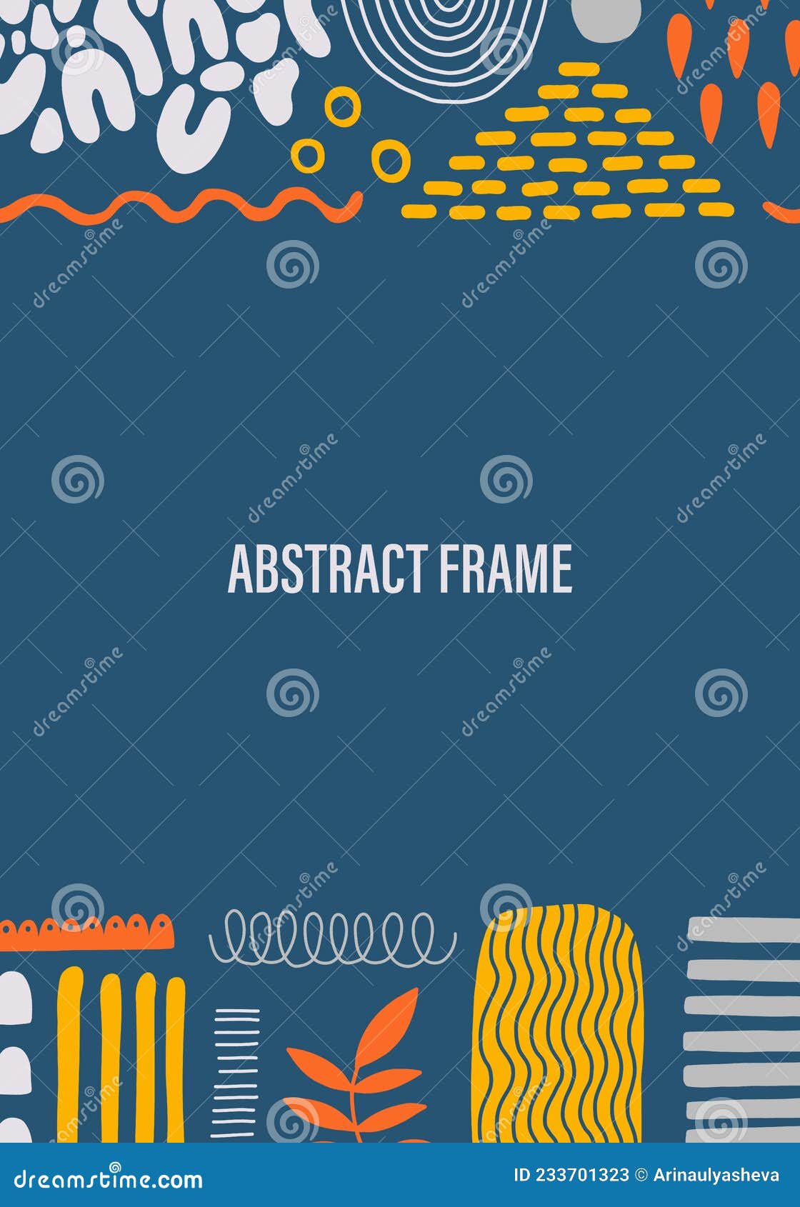 Abstract Frame Shape Design.Template Flat Element Simple Form.Hand ...