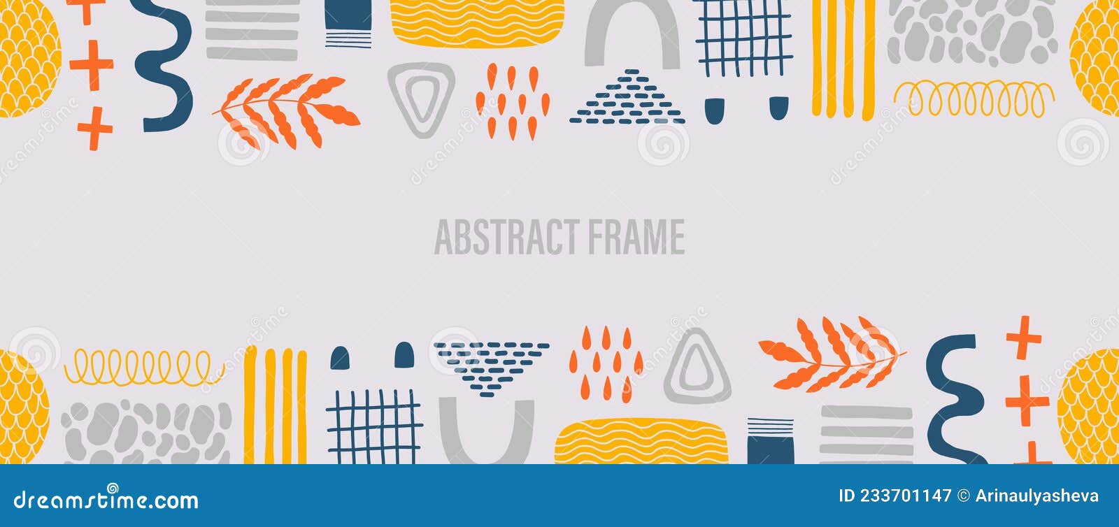 Abstract Frame Shape Design.Template Flat Element Simple Form.Hand ...