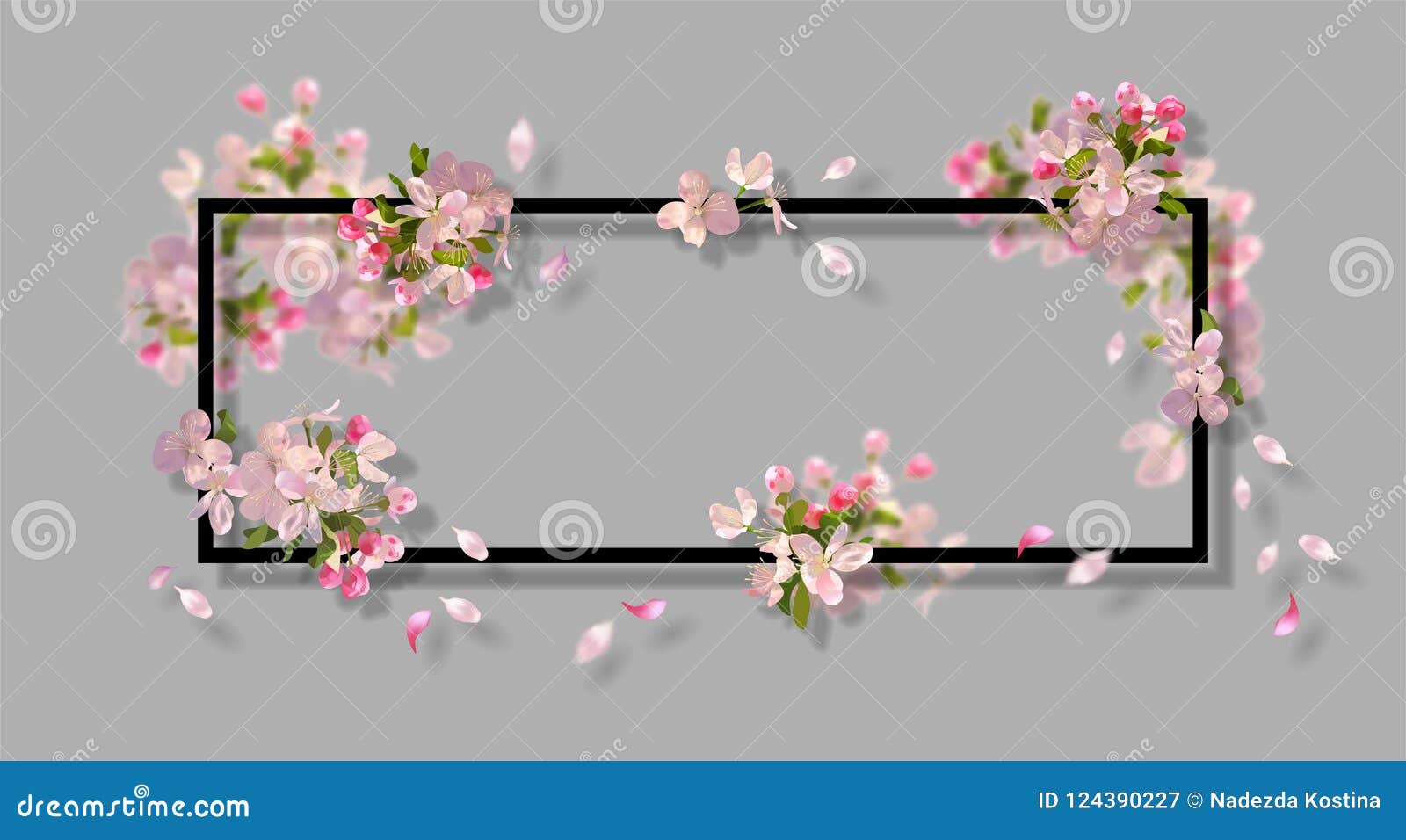 Abstract Floral Frame stock illustration. Illustration of poster ...