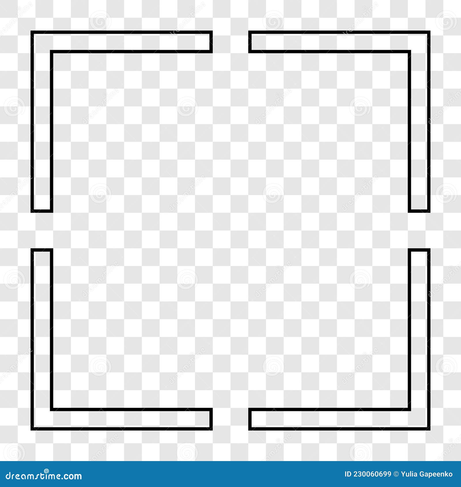 Abstract Frame on Transparent Background. Vector Illustration Stock ...