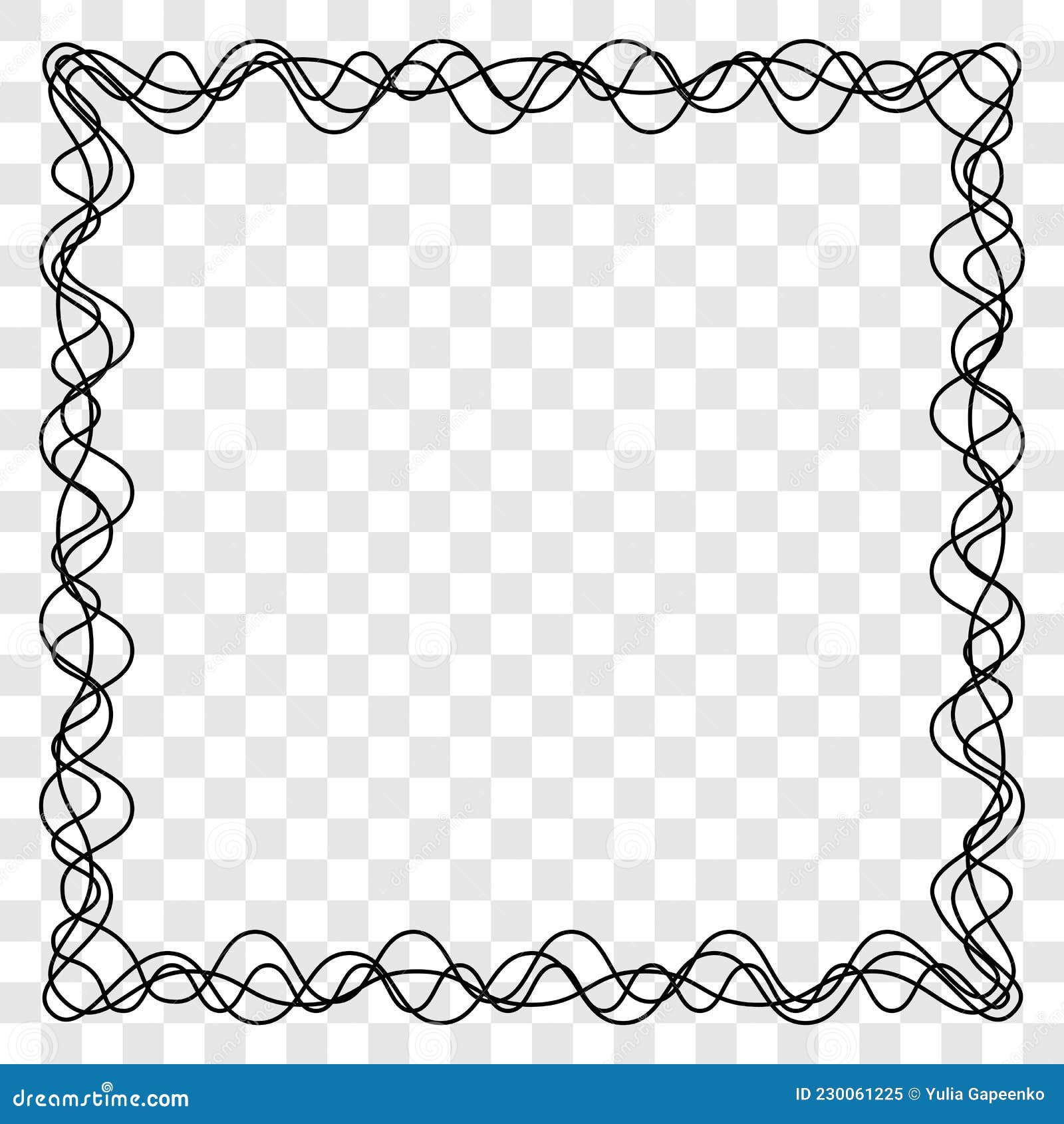Abstract Frame on Transparent Background. Vector Illustration Stock ...
