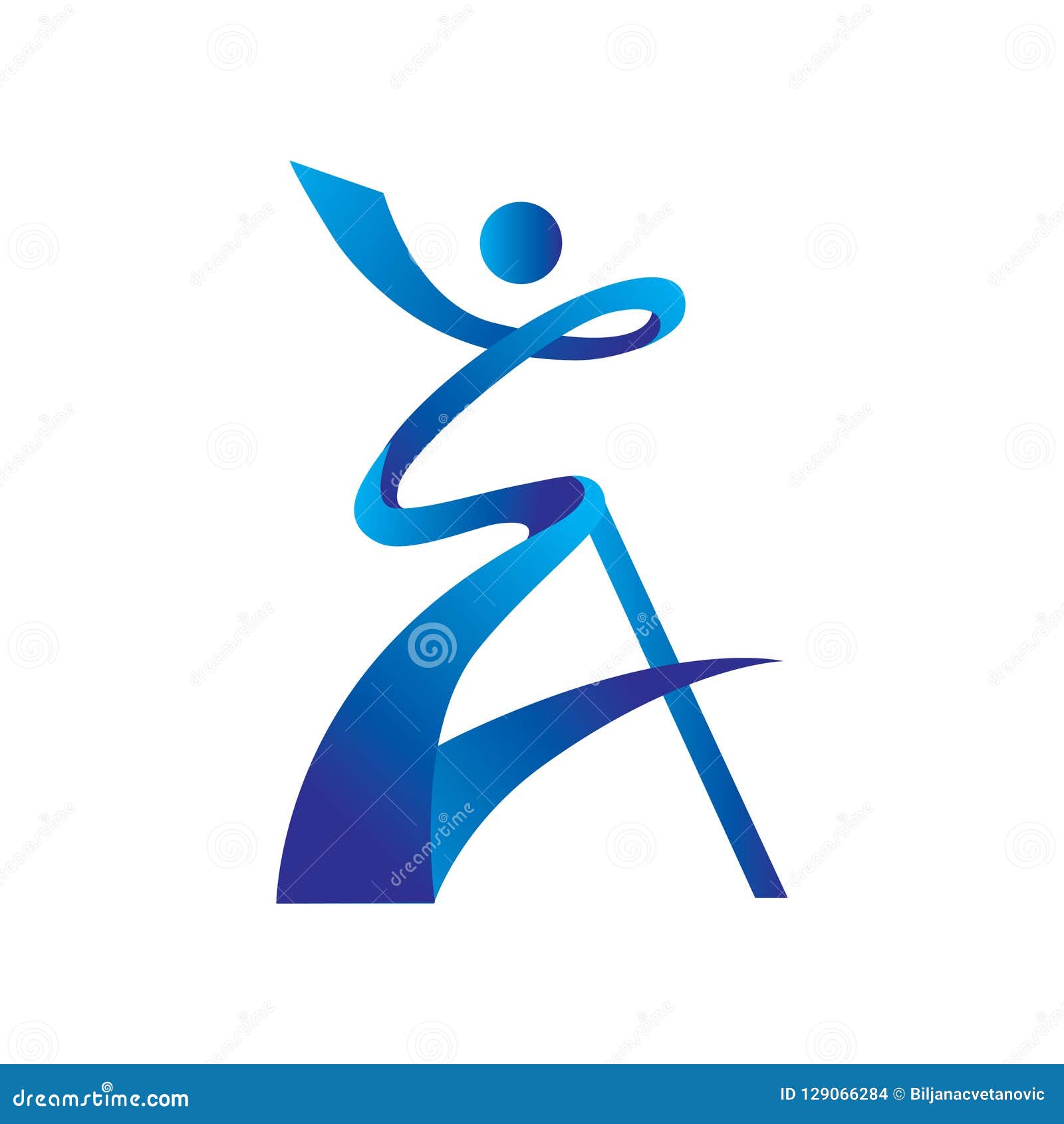 Abstract freedom dancer stock vector. Illustration of emblem - 129066284