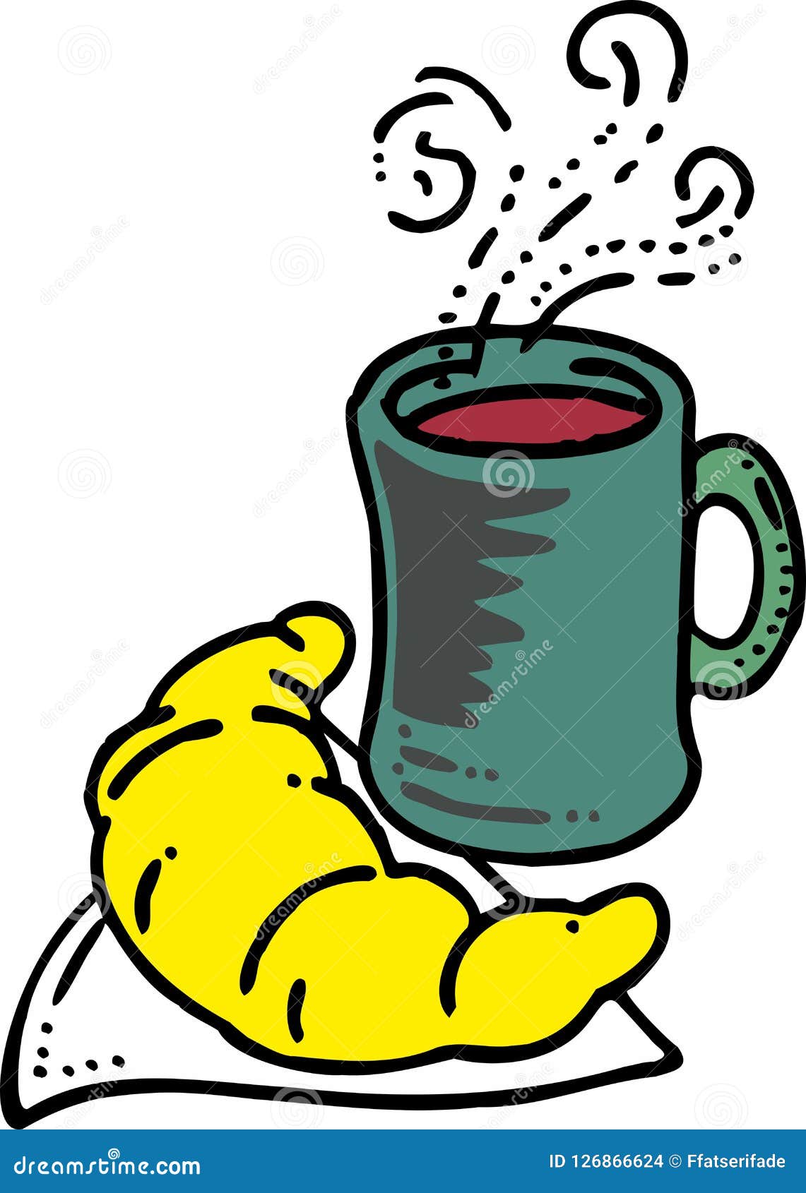 Abstract french breakfast stock illustration. Illustration of sample ...