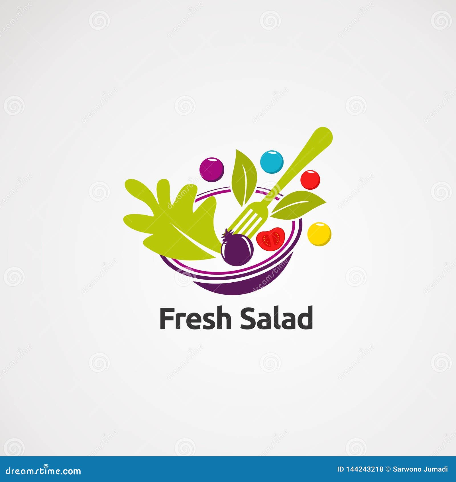 Abstract Fresh Salad Logo Vector, Icon, Element, and Template for ...