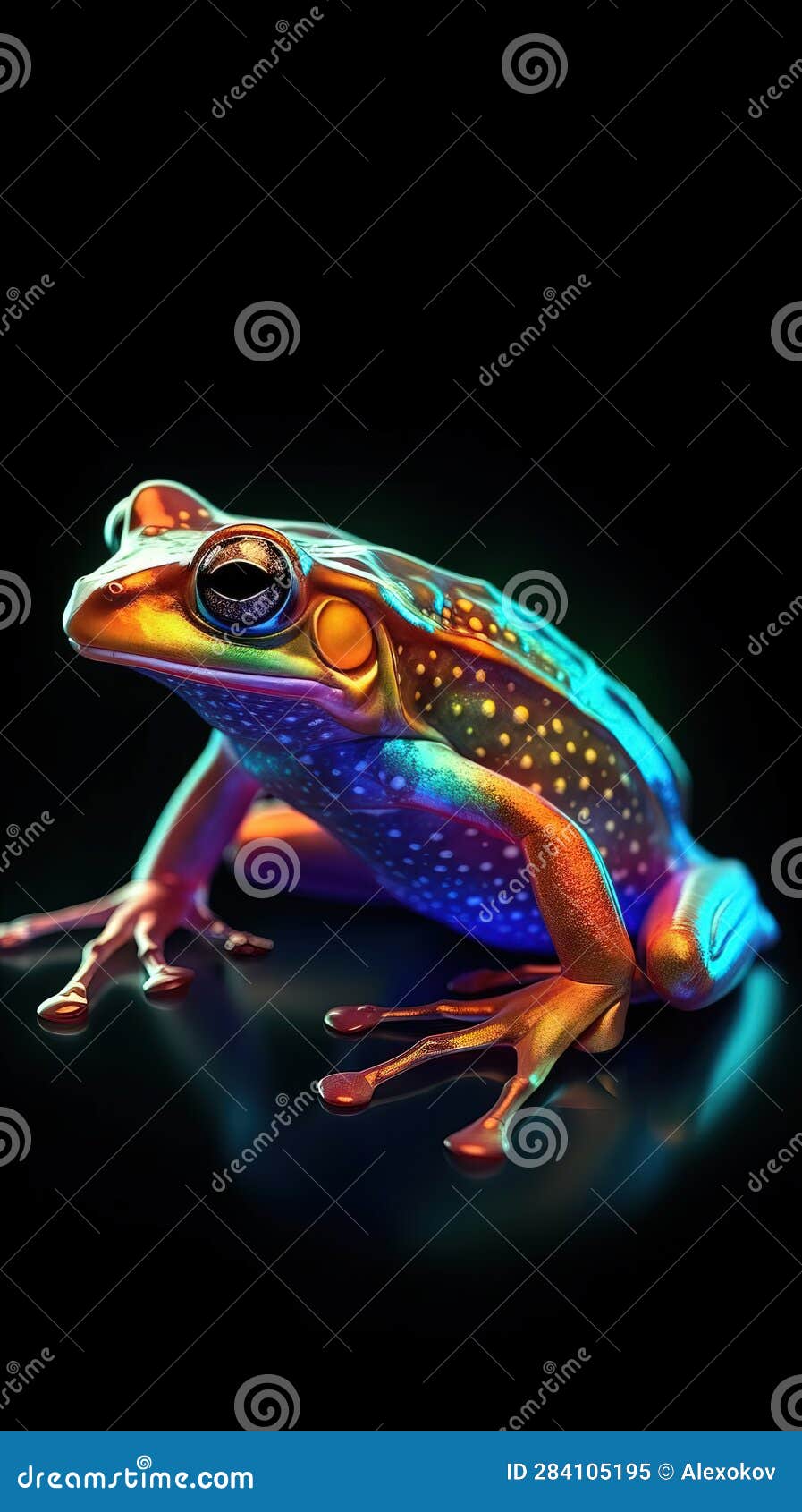 Abstract Frog on Dark Background. Stock Illustration - Illustration of ...