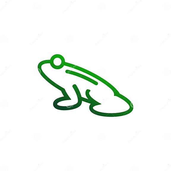Abstract Frog Simple Line Logo Design Image Stock Illustration ...