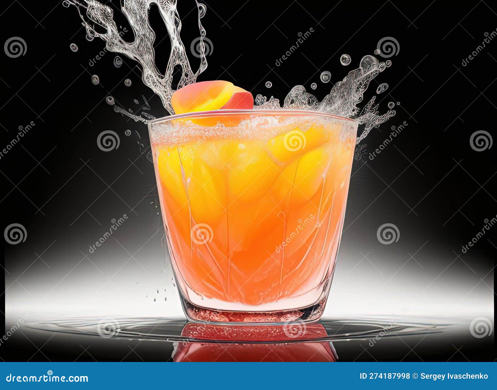 Abstract Fruit Juice, Illustration. Fruits with Juice Splash Stock ...