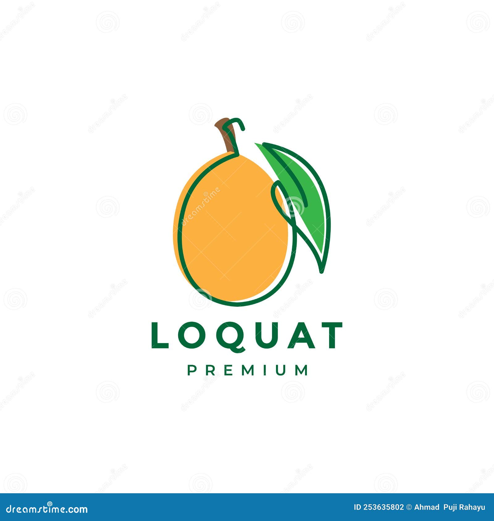 Abstract Fruit Loquat Logo Design Stock Vector - Illustration of loquat ...