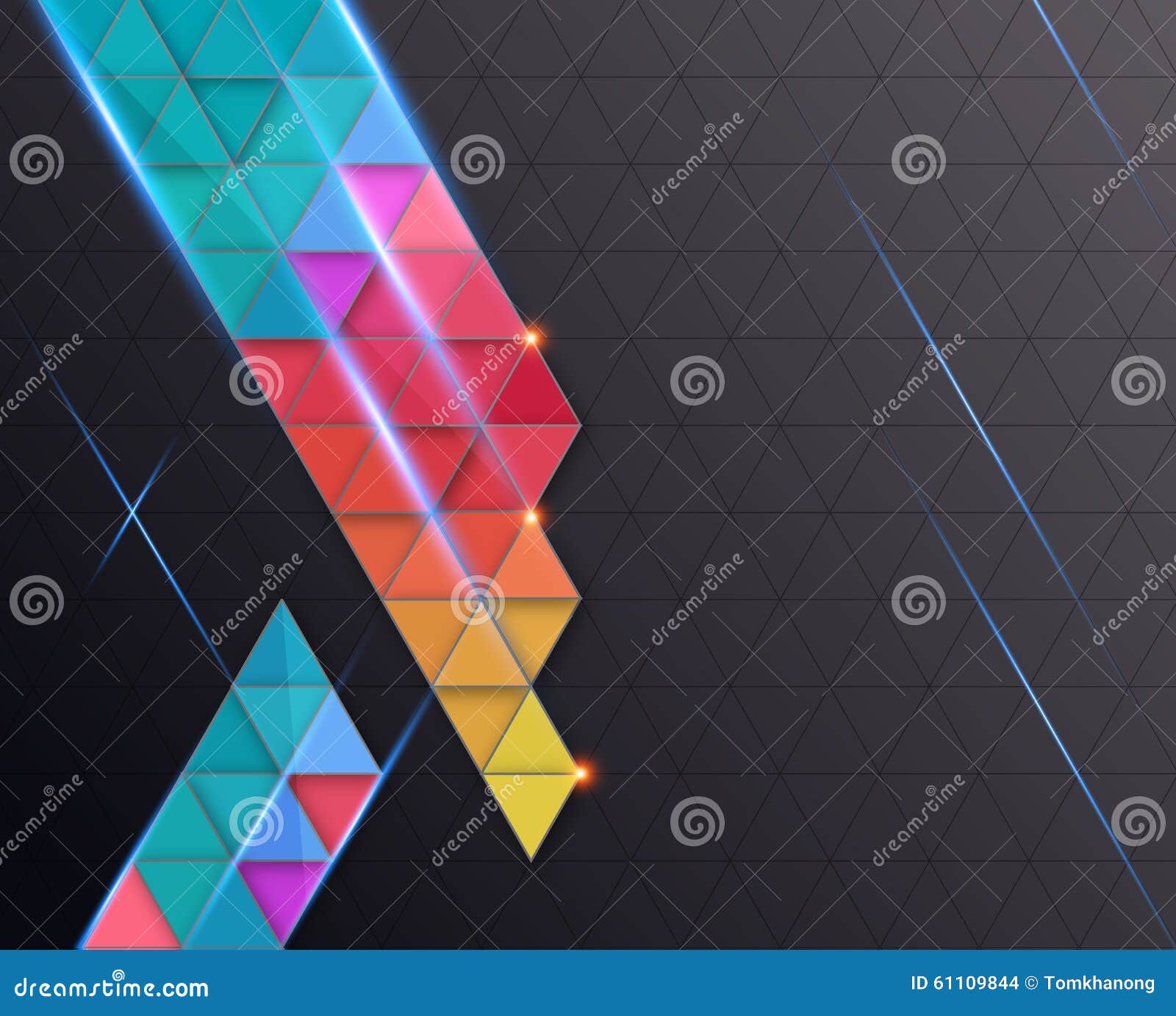 Abstract Full Color Line on Dark Background Stock Vector - Illustration ...