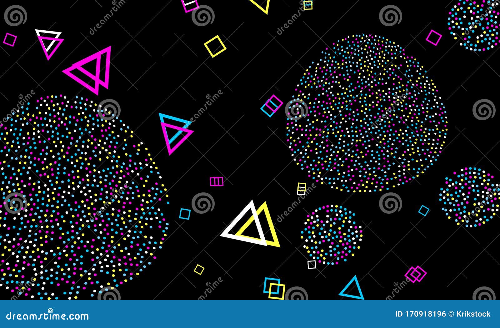 Abstract Fun Background. Colour Shapes Pattern Stock Vector ...