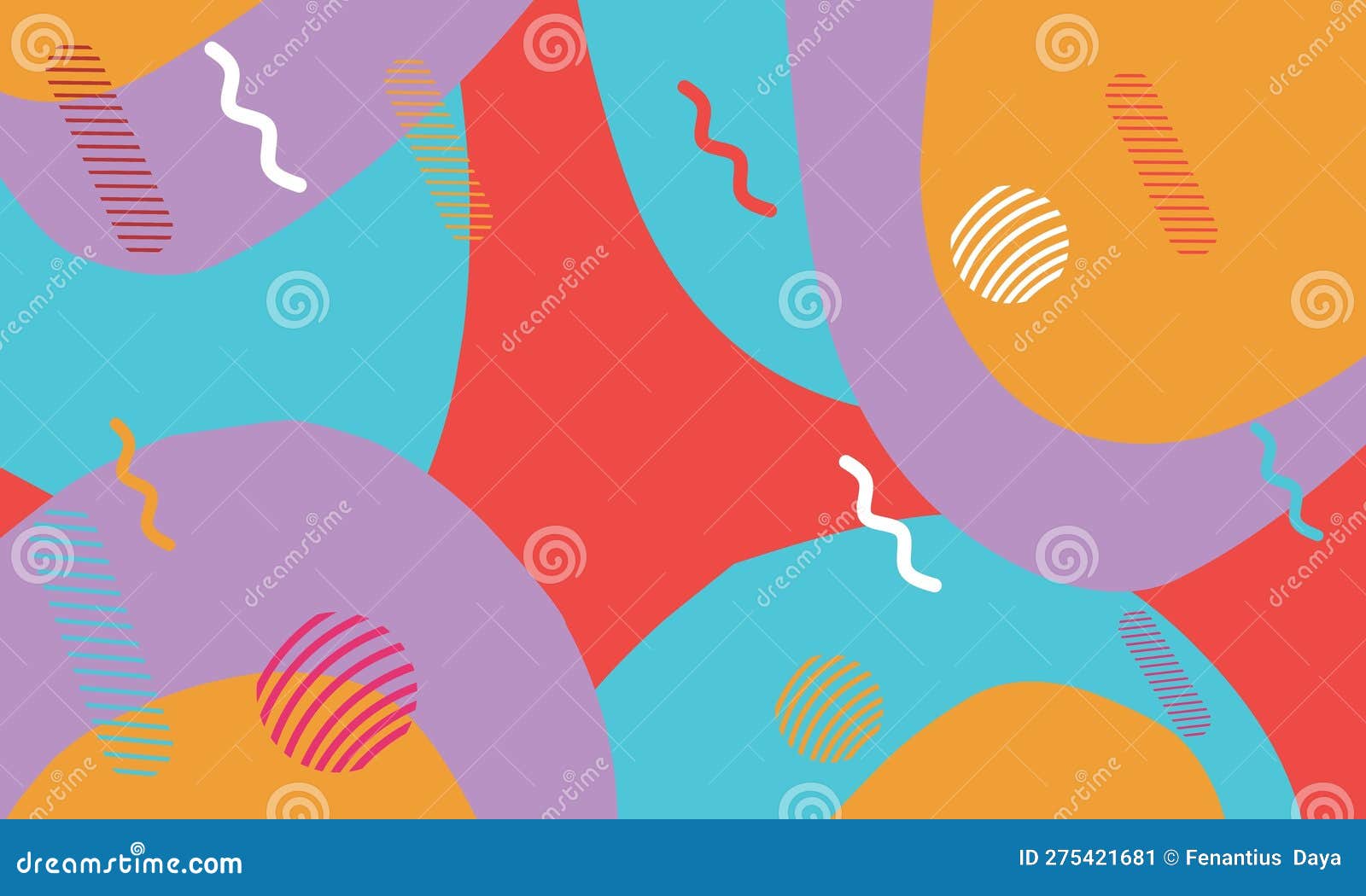 Abstract Fun Color Pattern Cartoon Texture for Doodle Geometric ...