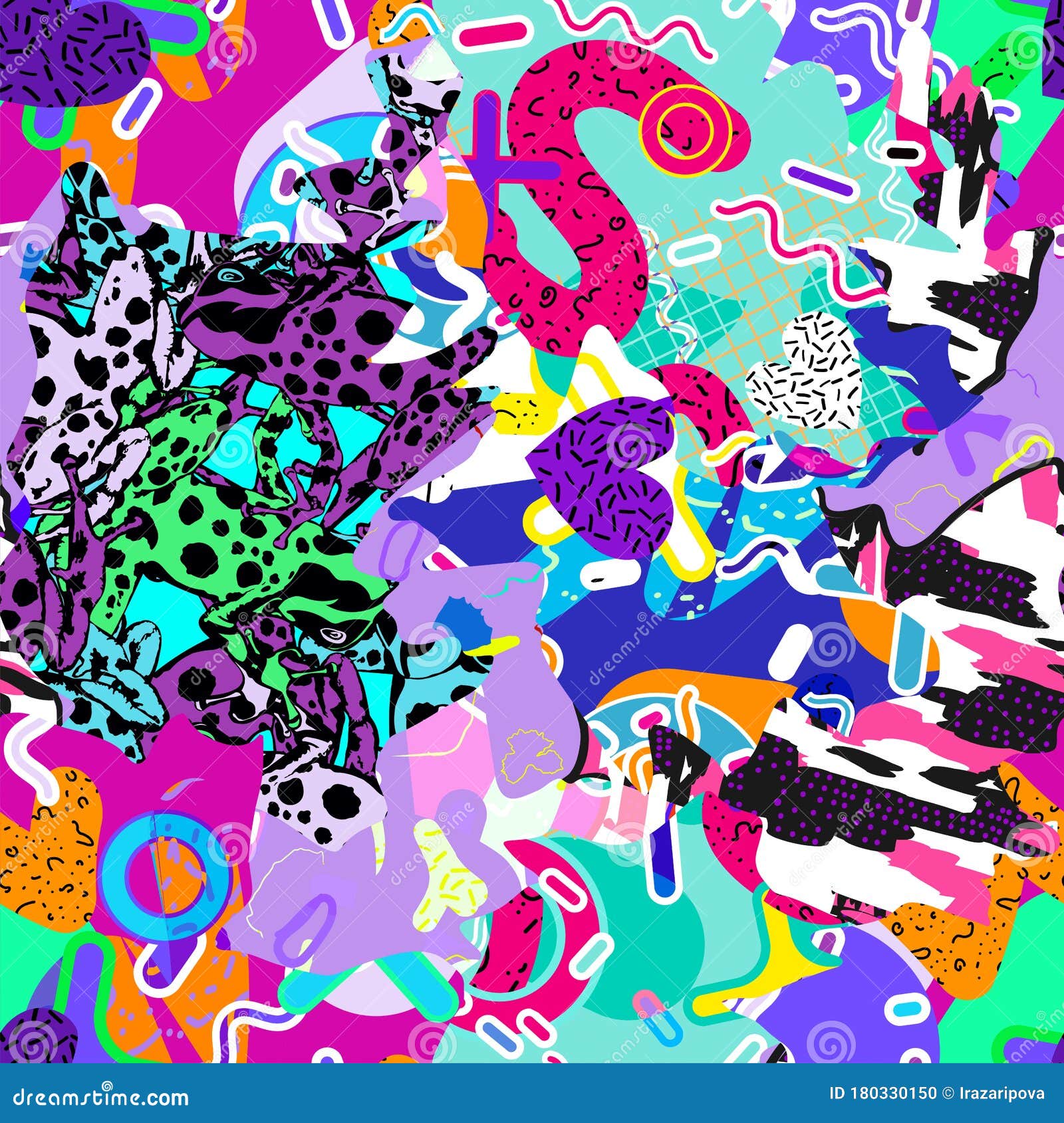 Abstract Fun Color Pattern Cartoon Texture for Doodle Geometric ...