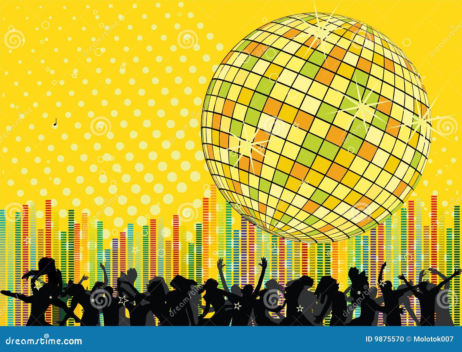 Abstract Fun Design with Party Stock Vector - Illustration of disc ...