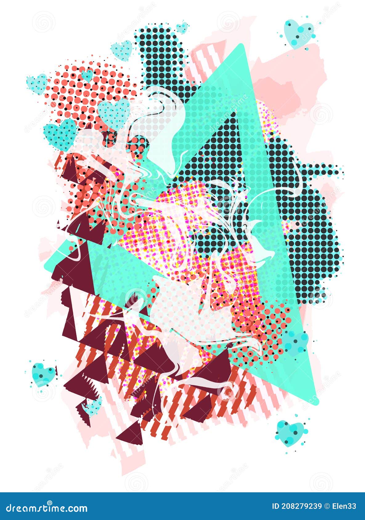 Abstract Fun Liquid Shape Fluid Design Geometric Shapes, Triangle Frame ...