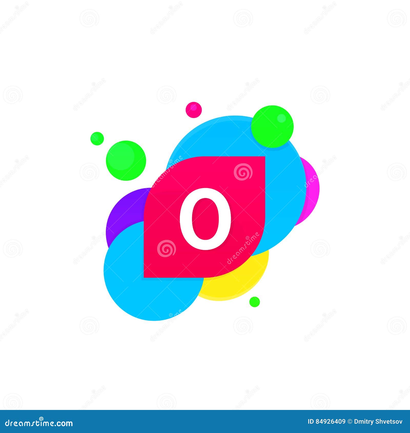 Abstract Fun O Letter Logo Creative Flat Children Avatar Vector Stock ...
