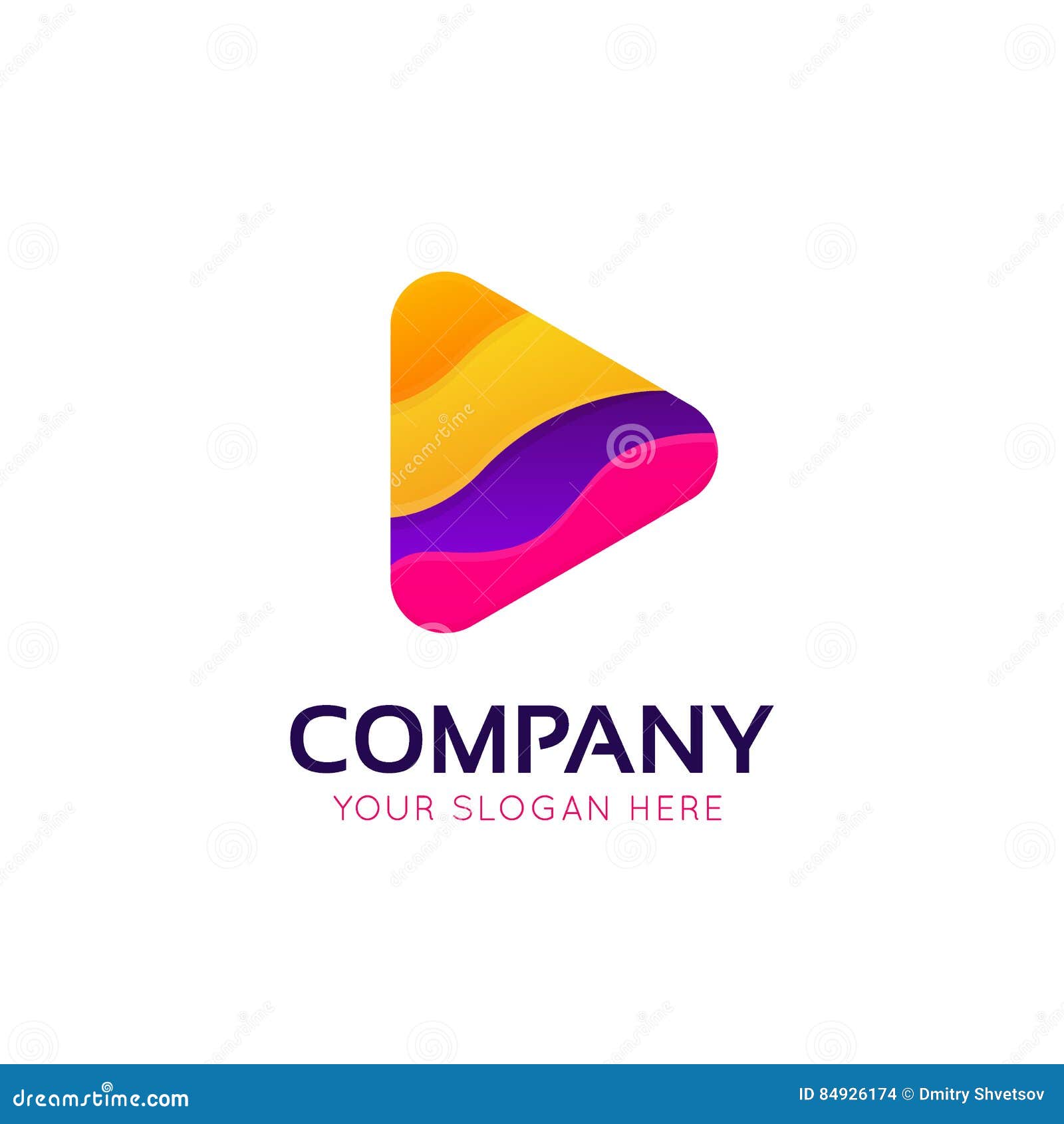 Abstract Fun Play Music Icon Sign Logo Vector Design Stock Vector ...