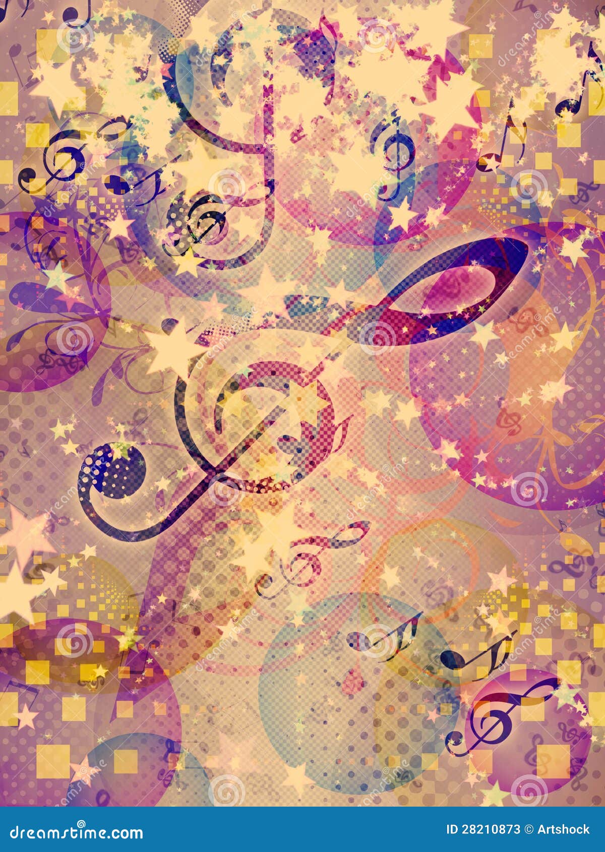 Abstract Funky Music Background Stock Illustration - Illustration of ...